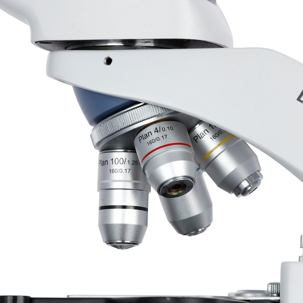 AmScope BioBlue Series Lab Tinocular Compound Microscope 40X-1000X Mag