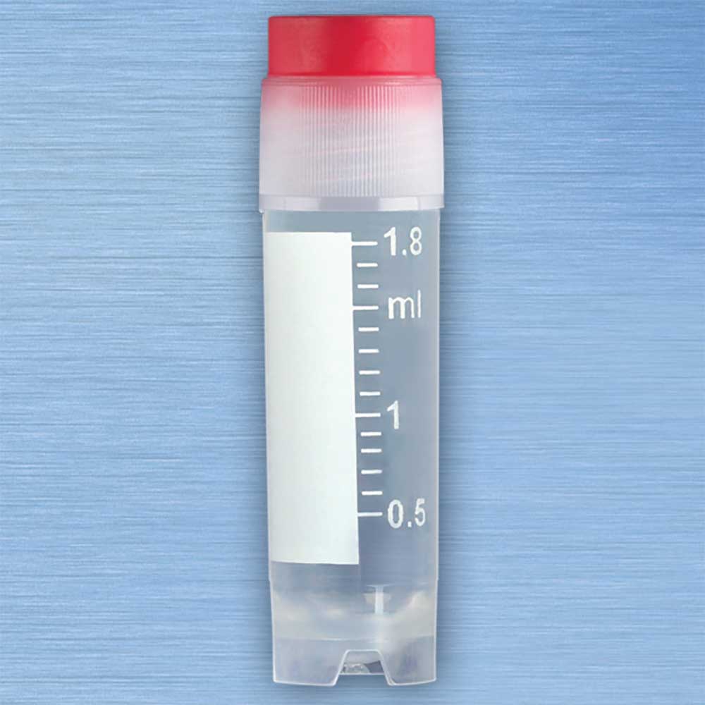 CryoCLEAR vials, 2.0mL, STERILE, External Threads, Assembled RED Screw – AmScope