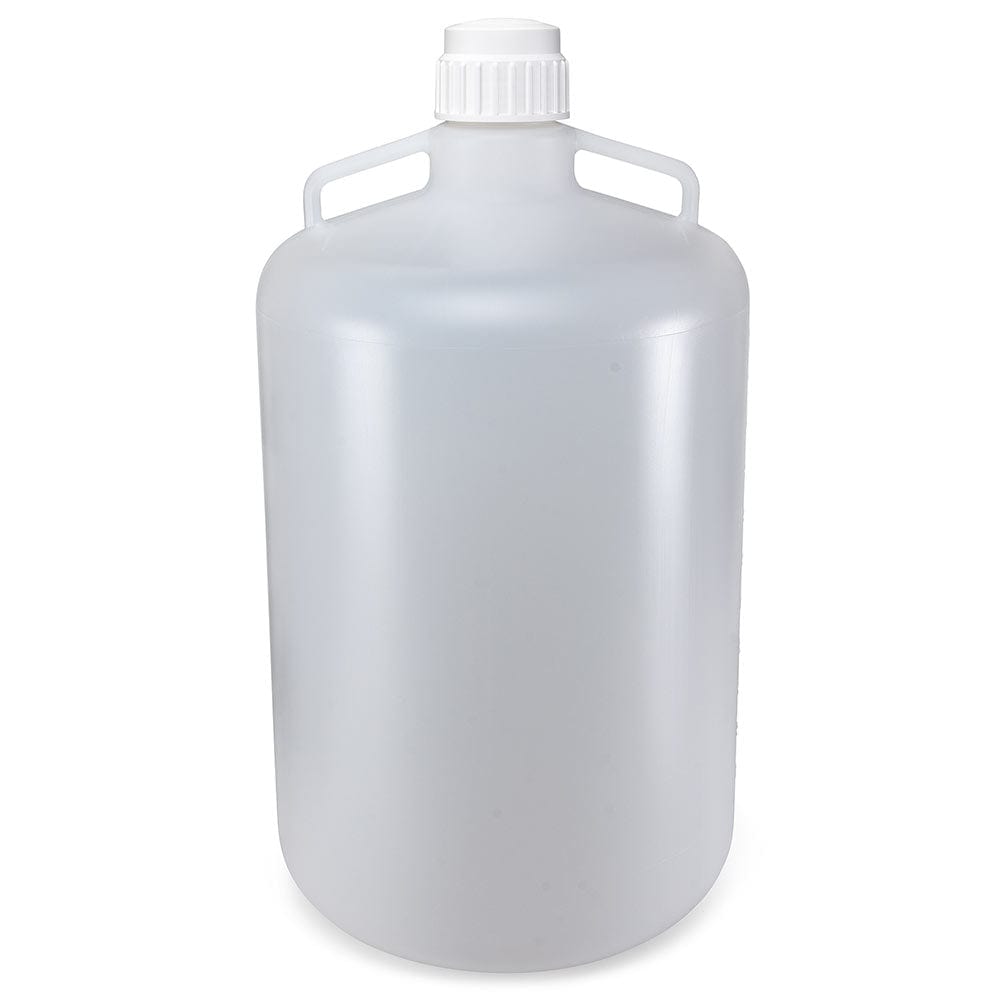 Carboy, Round with Handles, HDPE, White PP Screwcap, 50 Liter, Molded – AmScope