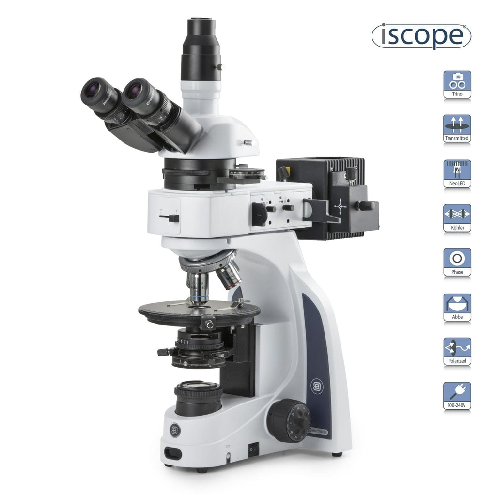 Euromex iScope Series Polarization Trinocular Compound Microscope – AmScope
