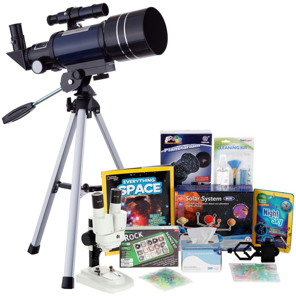 AmScope Kid's Telescope Beginner Astronomer Series featuring 15-150X 3