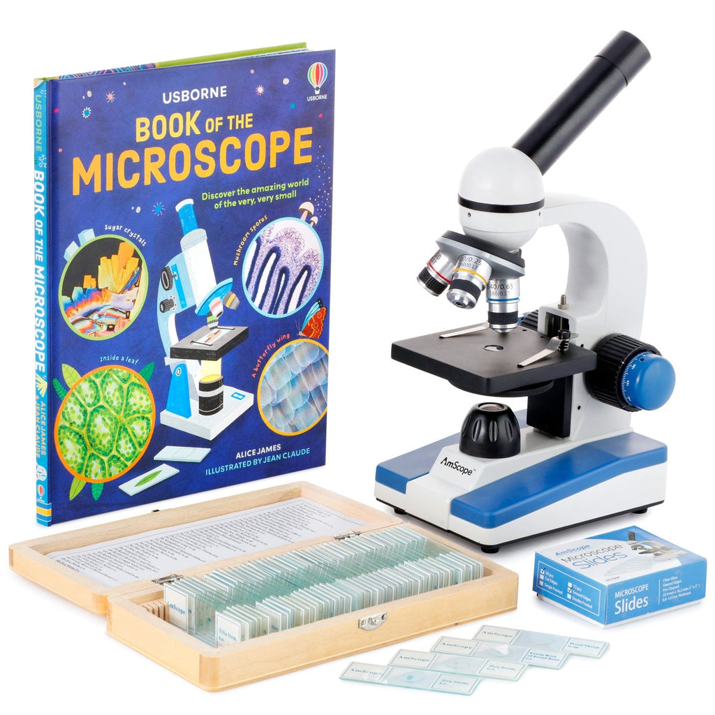 AmScope M150 Series Portable Student Monocular Compound Microscope 40X