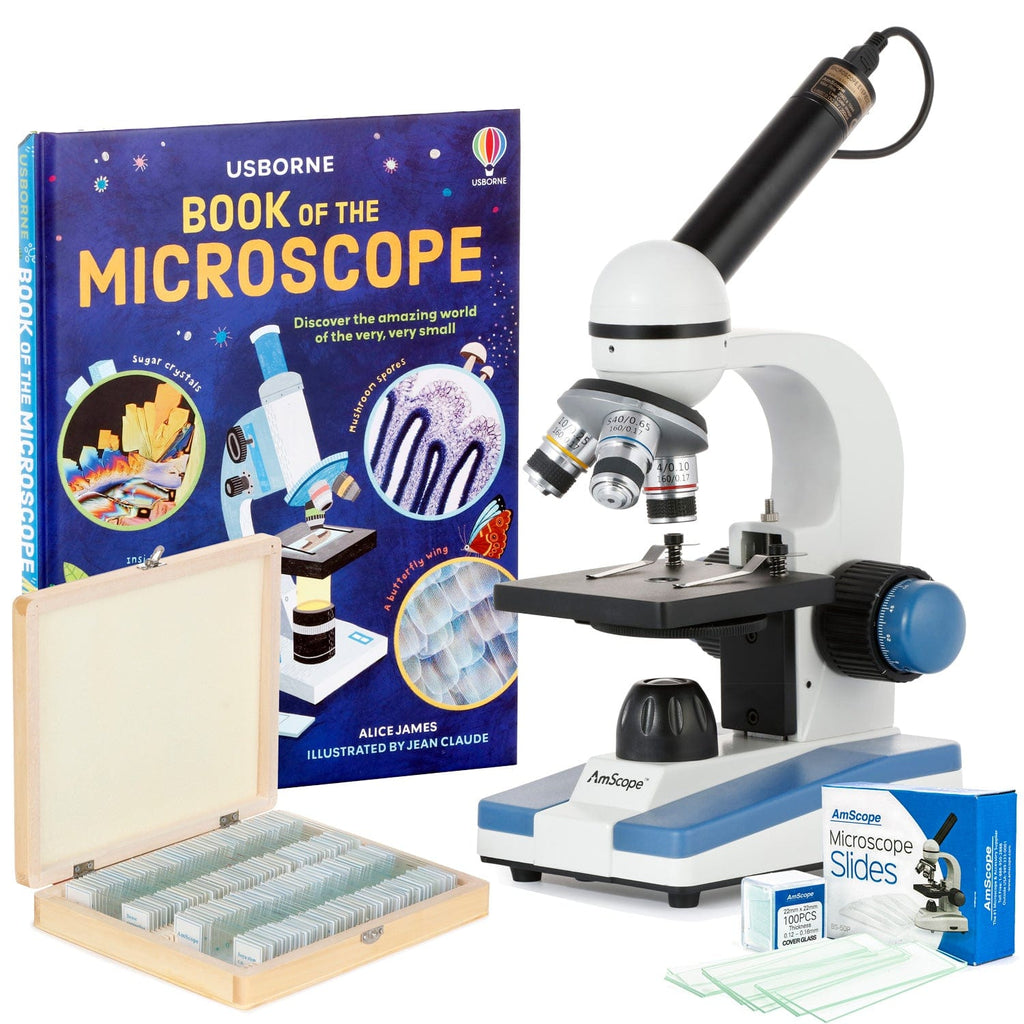 AmScope M150 Series Portable Student Monocular Compound Microscope 40X