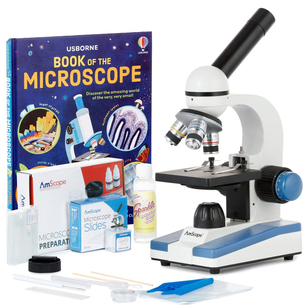 AmScope M150 Series Portable Monocular Student Compound Microscope 40X