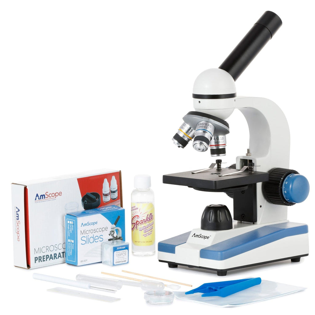 AmScope M150 Series Portable Student Monocular Compound Microscope 40X