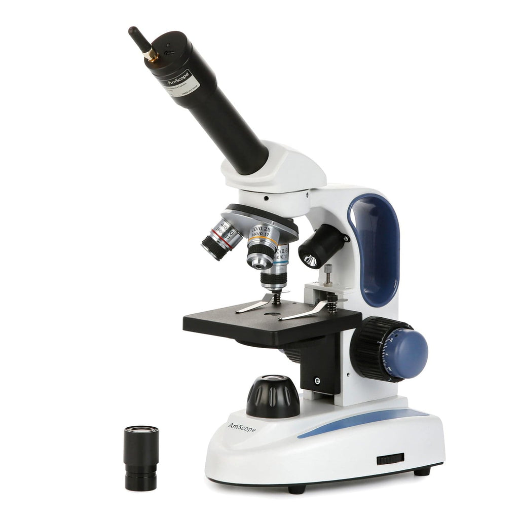 AmScope VB-M158C-2L-STR-WF Monocular Compound Microscope 1000X Magnifi
