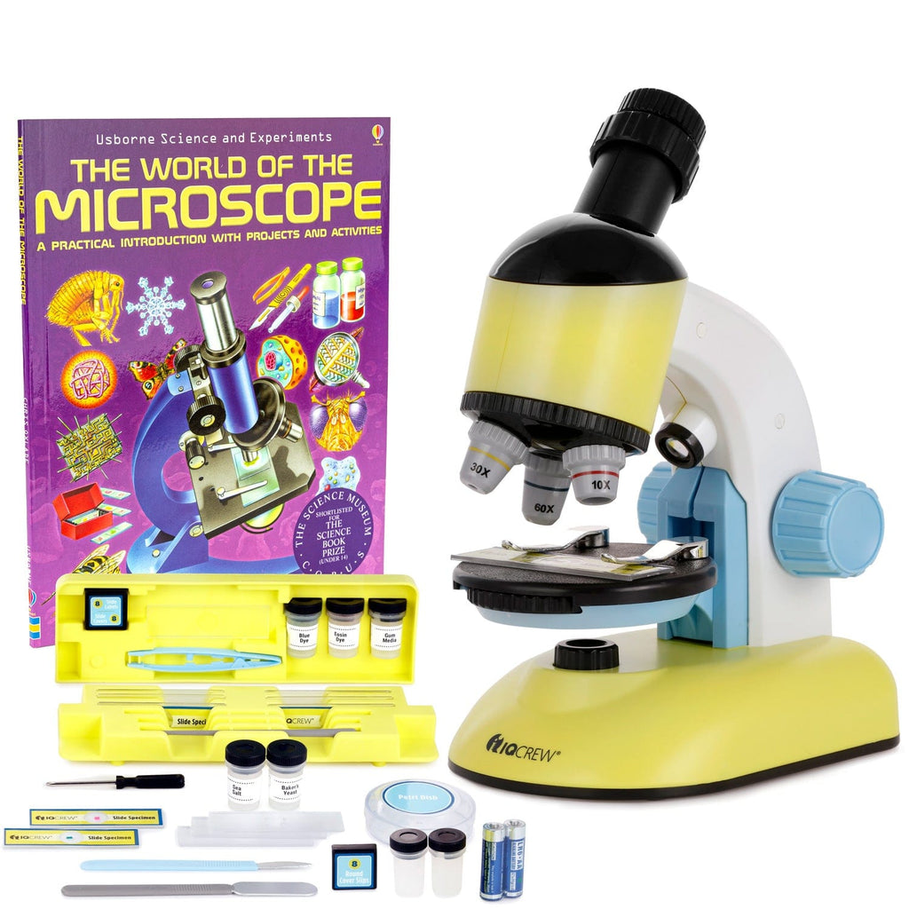 IQCREW by AmScope - 52 Piece All-in-One Kid's Compound Microscope Kit