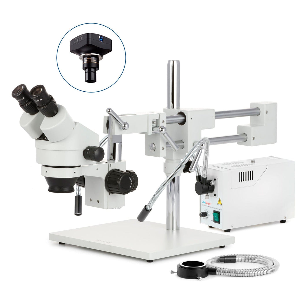 AmScope SM-4 Series Zoom Binocular Stereo Microscope with 150W Halogen