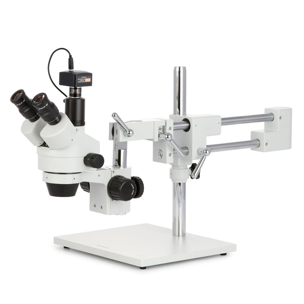 AmScope SM-4 Series Zoom Trinocular Stereo Microscope with Optional Di