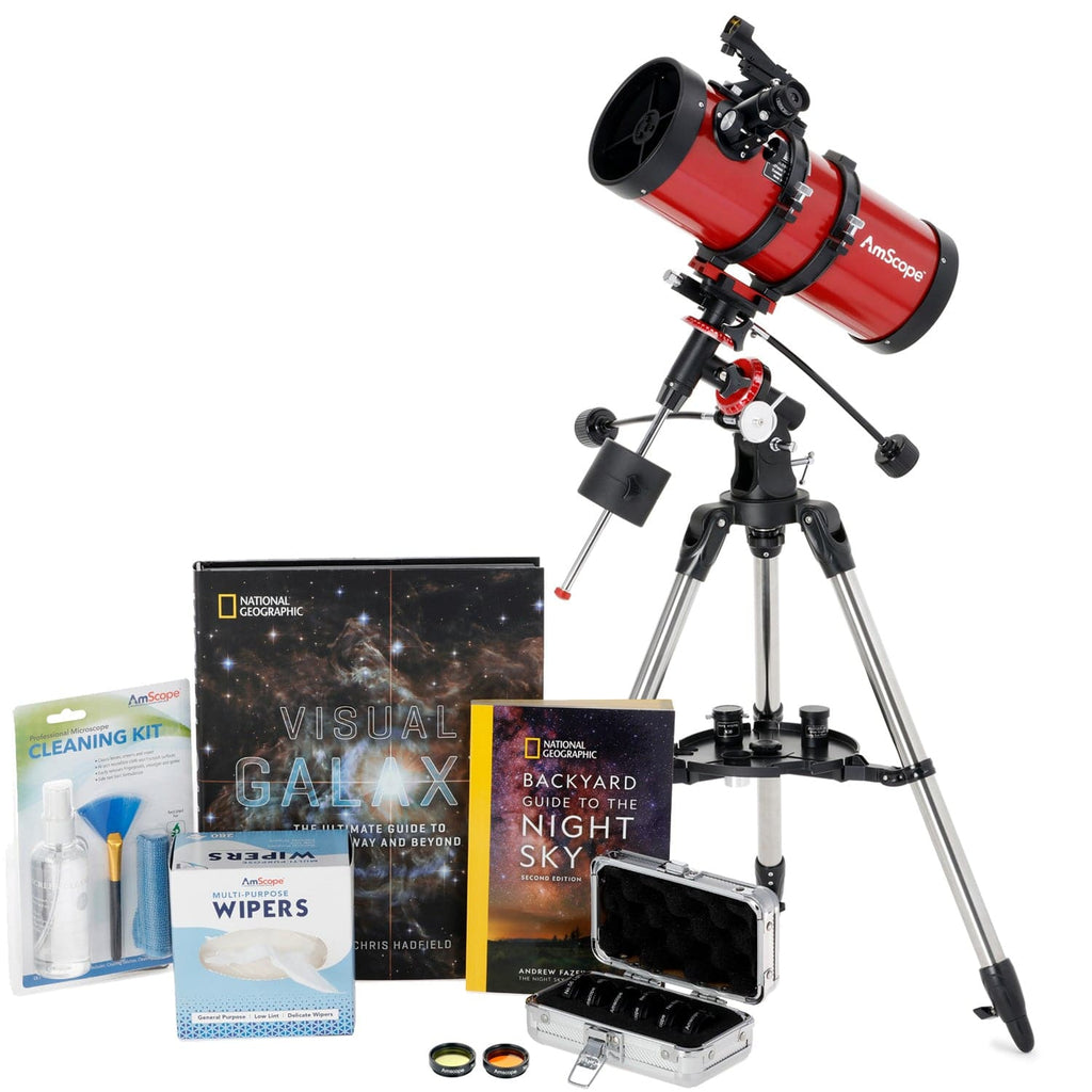 AmScope Professional Telescope Bundle Series featuring 127mm Aperture,