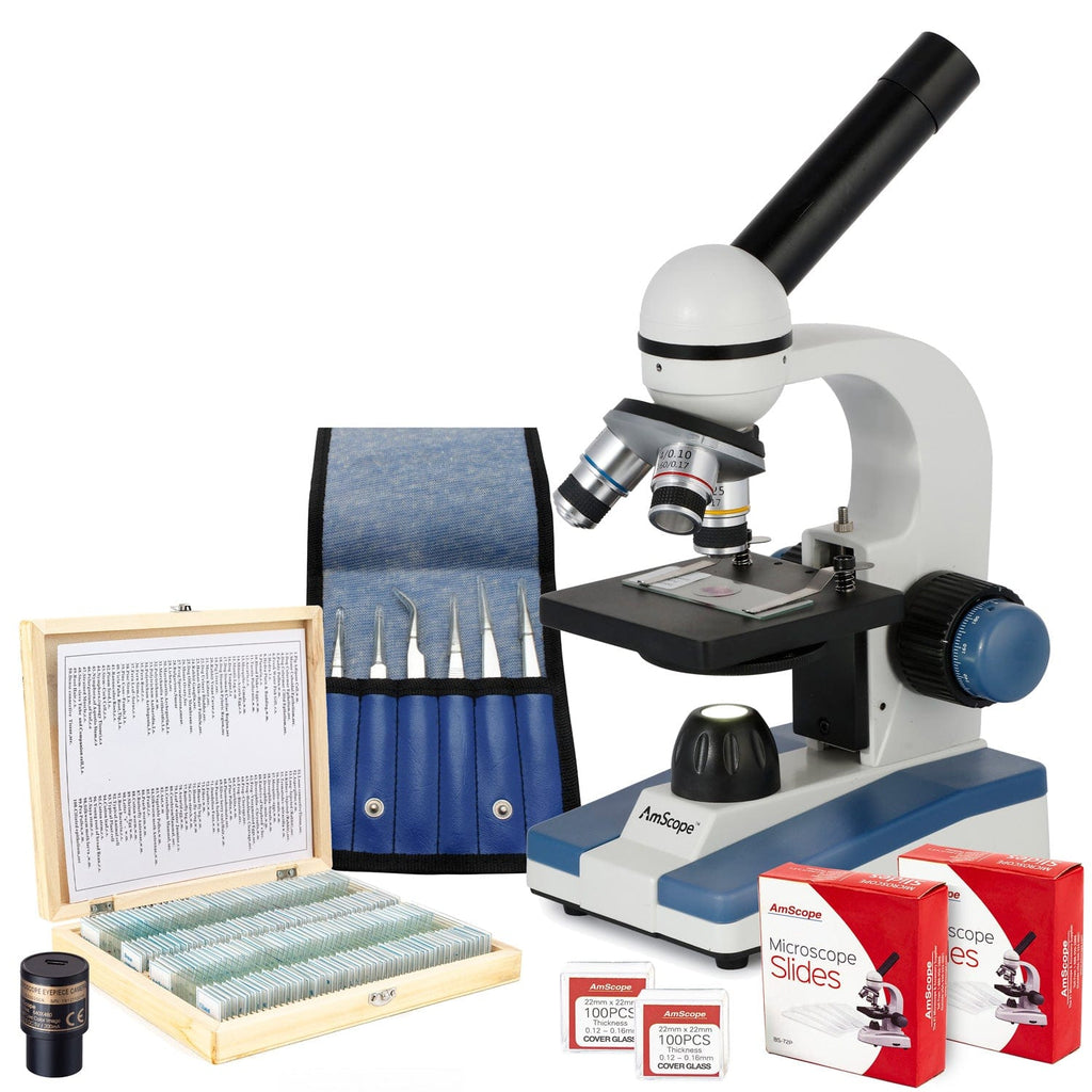AmScope M150 Series Value Bundle Portable Student Monocular Compound M
