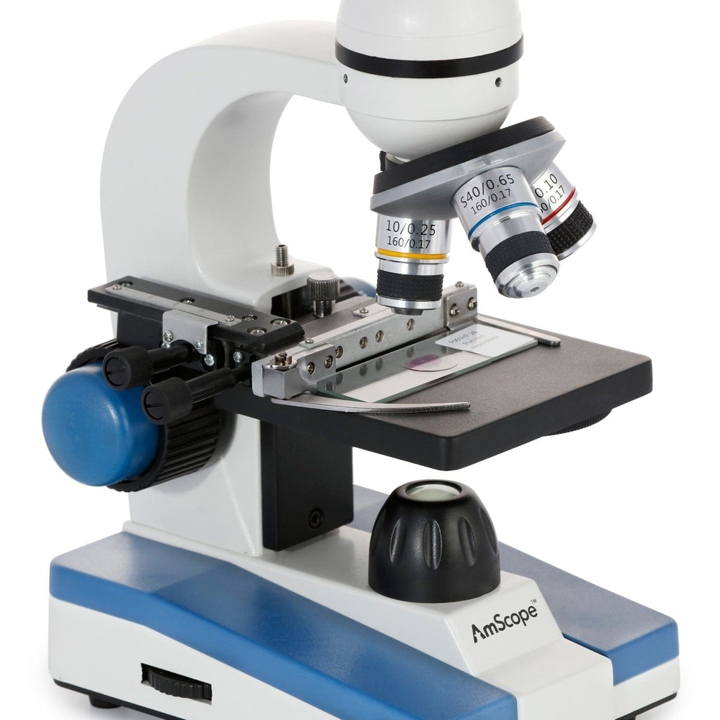 Amscope M150C-MS Monocular Compound Microscope for Kids – 40X–1000X LE ...