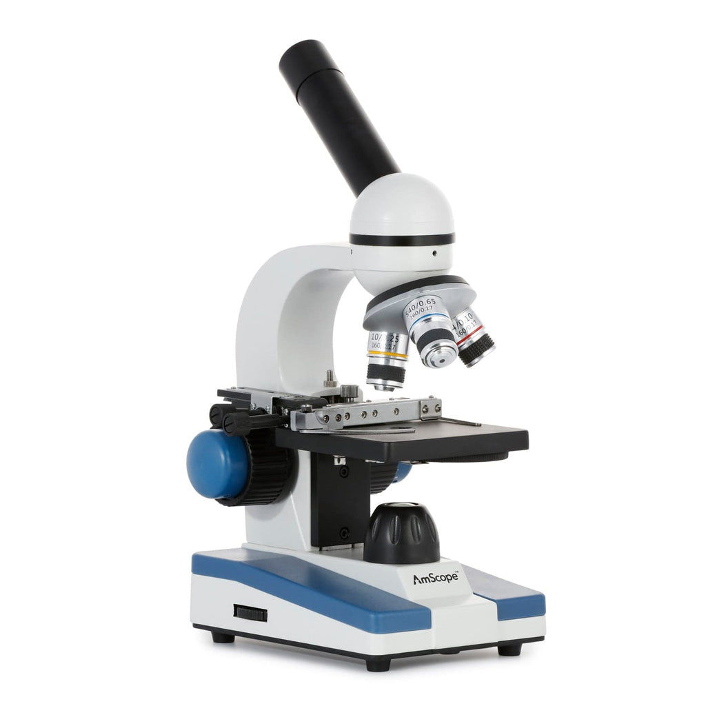 Amscope M150C-MS Monocular Compound Microscope for Kids – 40X–1000X LE ...