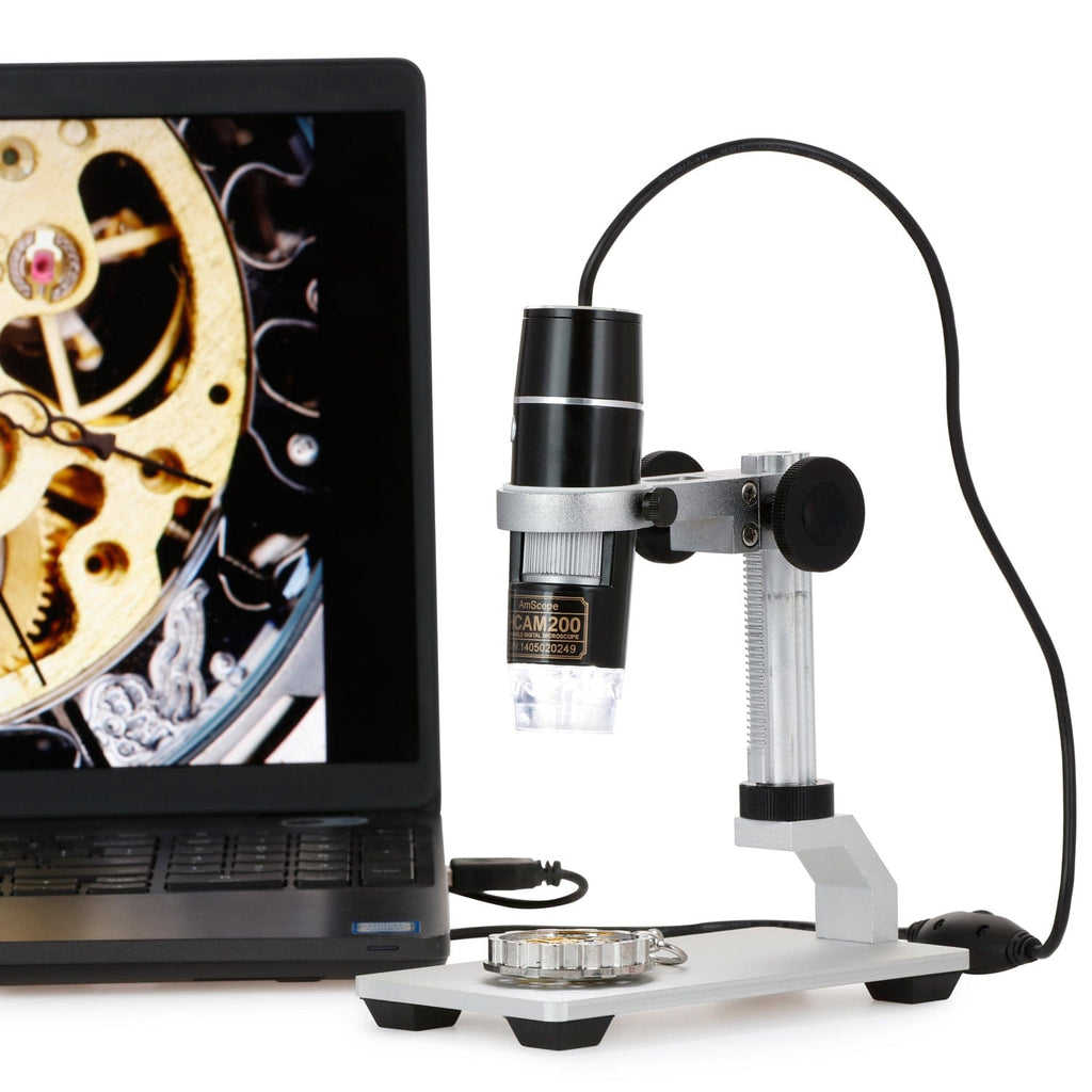 Amscope UTP200-STR Digital Compound Microscope for Kids – Up to 200X L ...