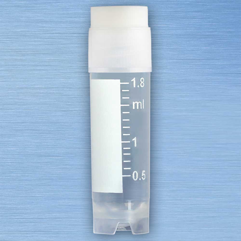 CryoCLEAR vials, 2.0mL, STERILE, External Threads, Assembled WHITE Scr ...