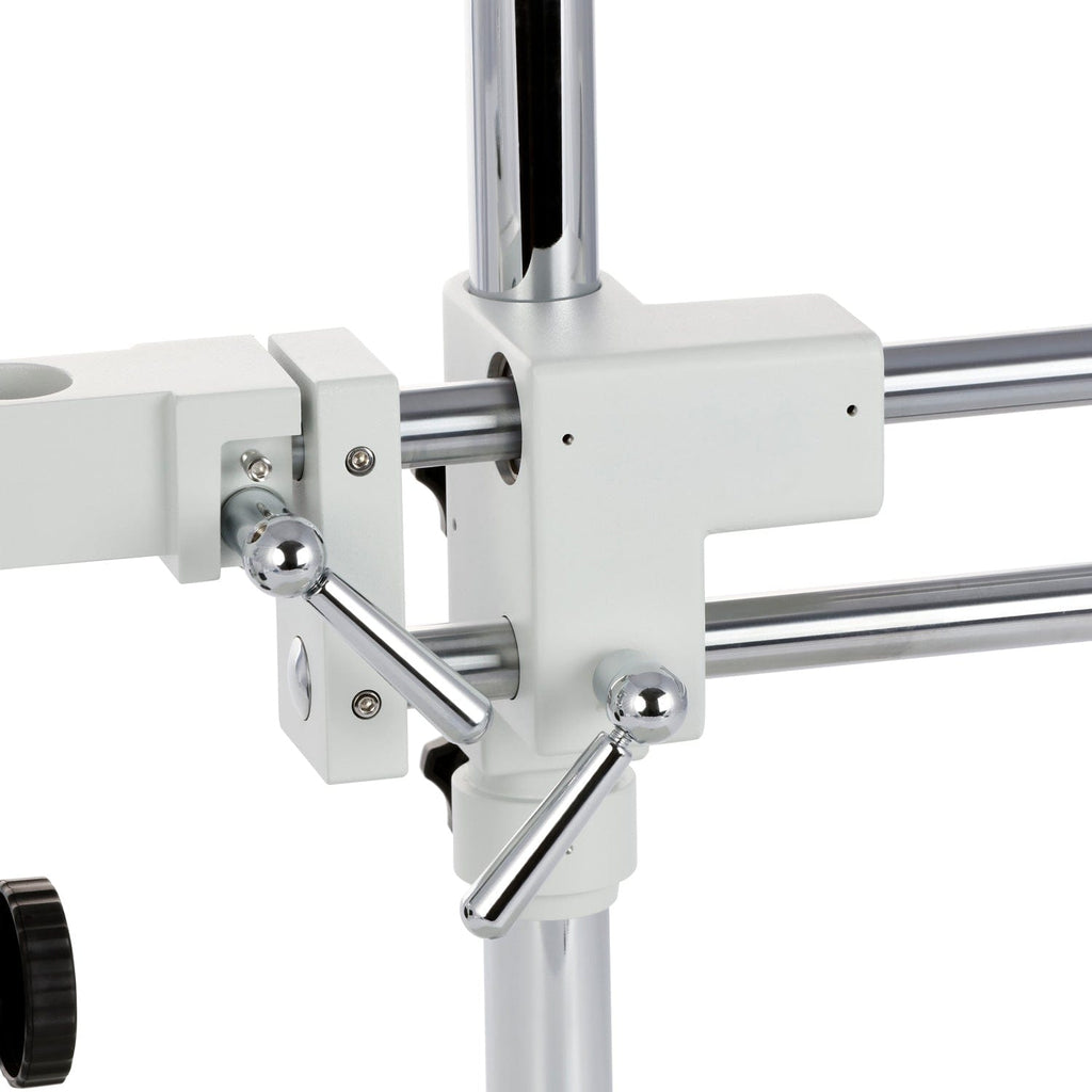 AmScope DAW White Double Arm Boom Stand for Stereo Microscopes - Steel