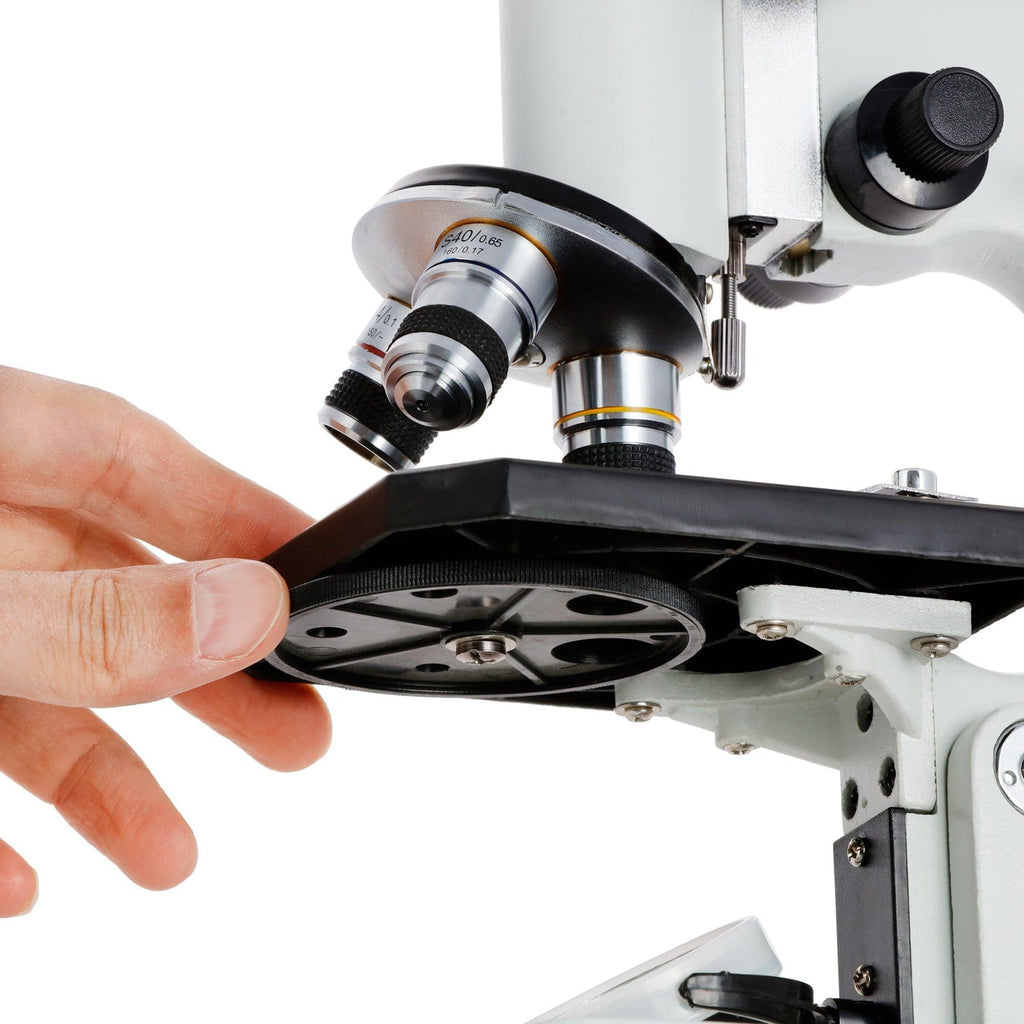 AmScope M60 Series Metal Body Glass Lens Biology Student Monocular Com