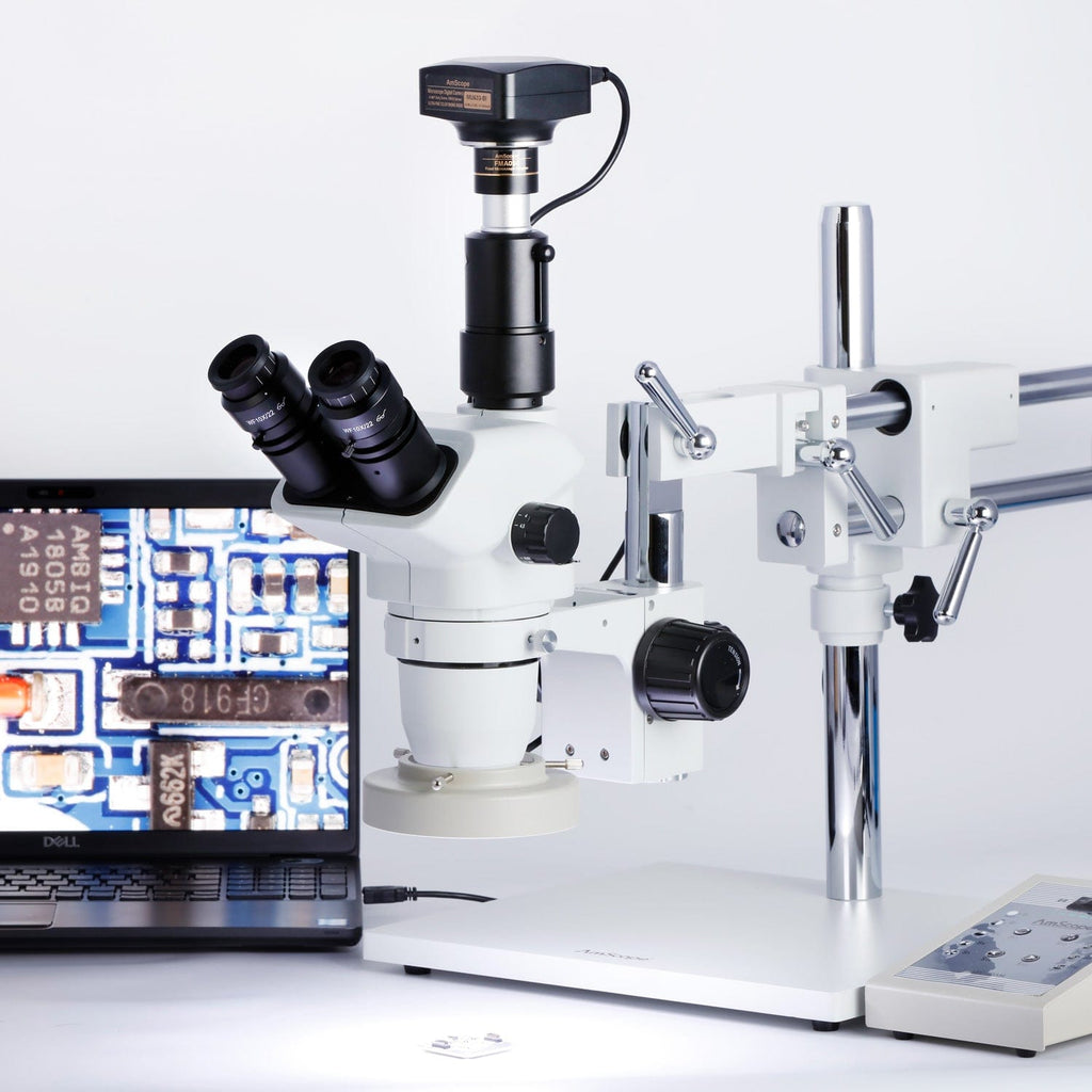 AmScope ZM-4 Series Premium Trinocular Stereo Microscope 2X-90X Magnif