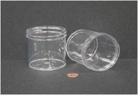 Jar, Wide Mouth, 180mL (6oz), PS, 70mm Opening, 2 7/16 x 2 5/8" (Screw ...
