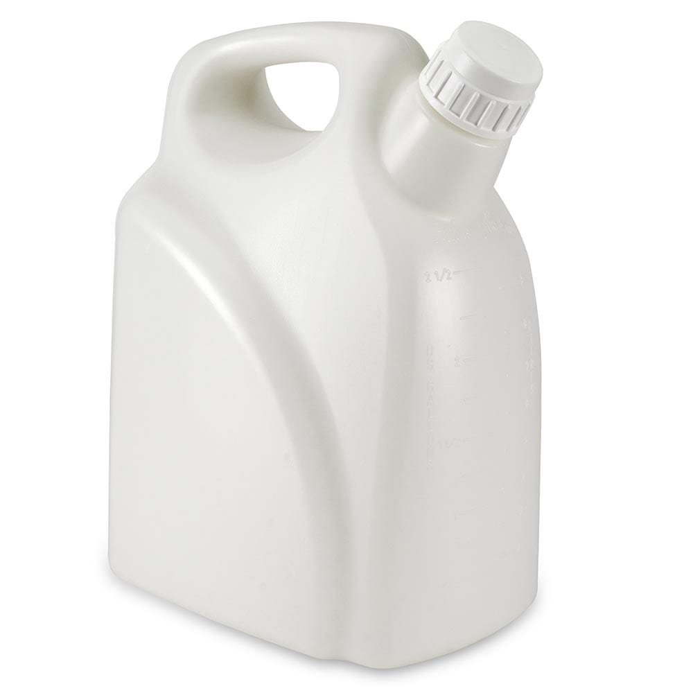 Jerrican, Rectangular with Handle, HDPE, 10 Liter, White PP Screwcap ...
