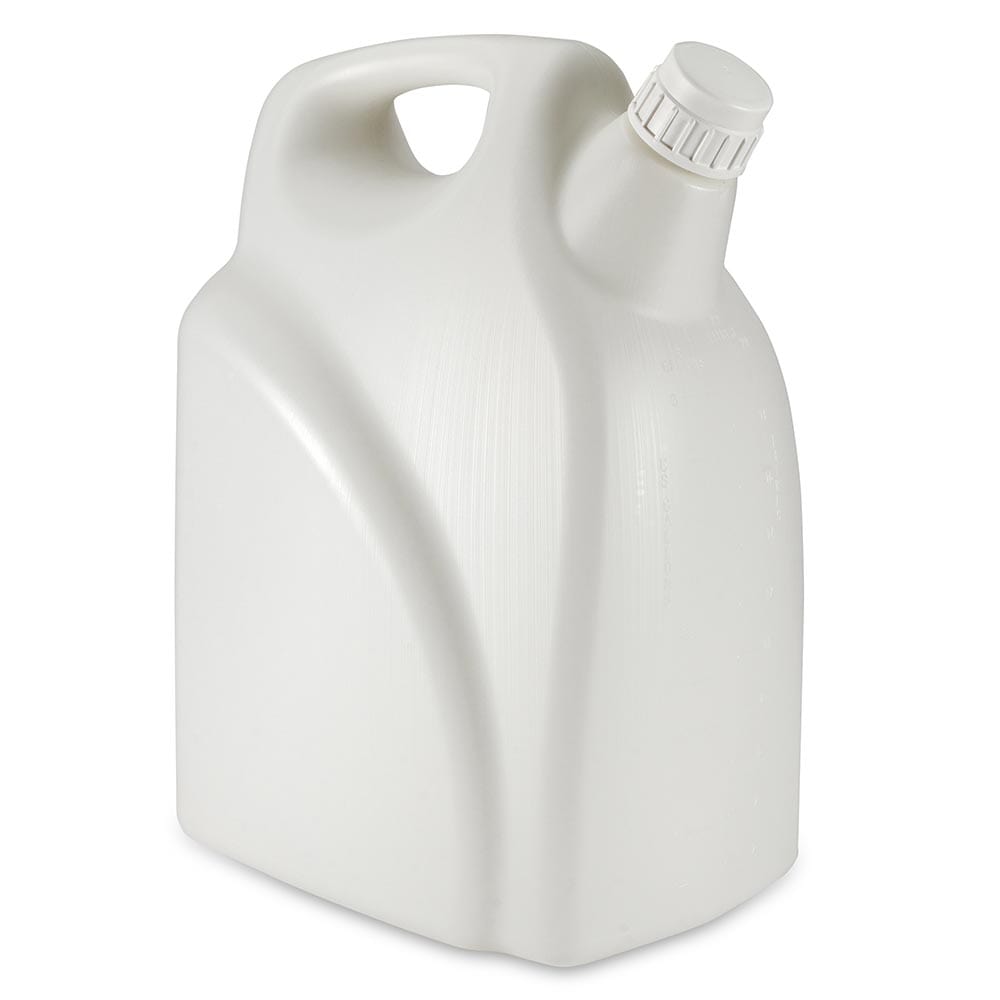 Jerrican, Rectangular with Handle, HDPE, 20 Liter, White PP Screwcap ...