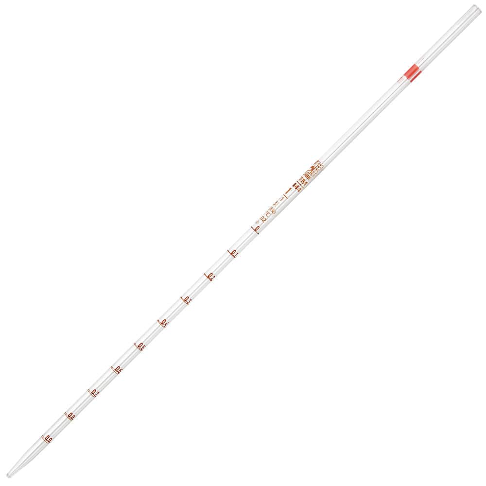 Pipette, Serological, Globe Glass, Reusable, 1mL, To Deliver (TD), 0.1 ...