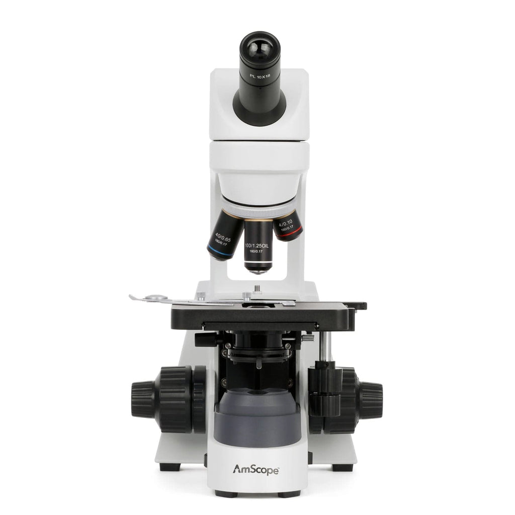 AmScope EduPro EDU550 Series Monocular Compound Microscope with 2-laye