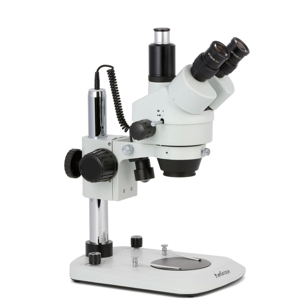 AmScope 7X-45X SM-2 Series Trinocular Stereo Microscope with Dual Illu
