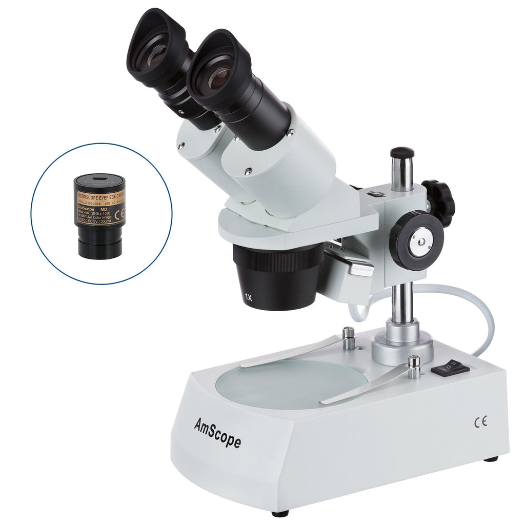 AmScope SE305 Series Compact Multi-Lens Binocular Stereo Microscope w/