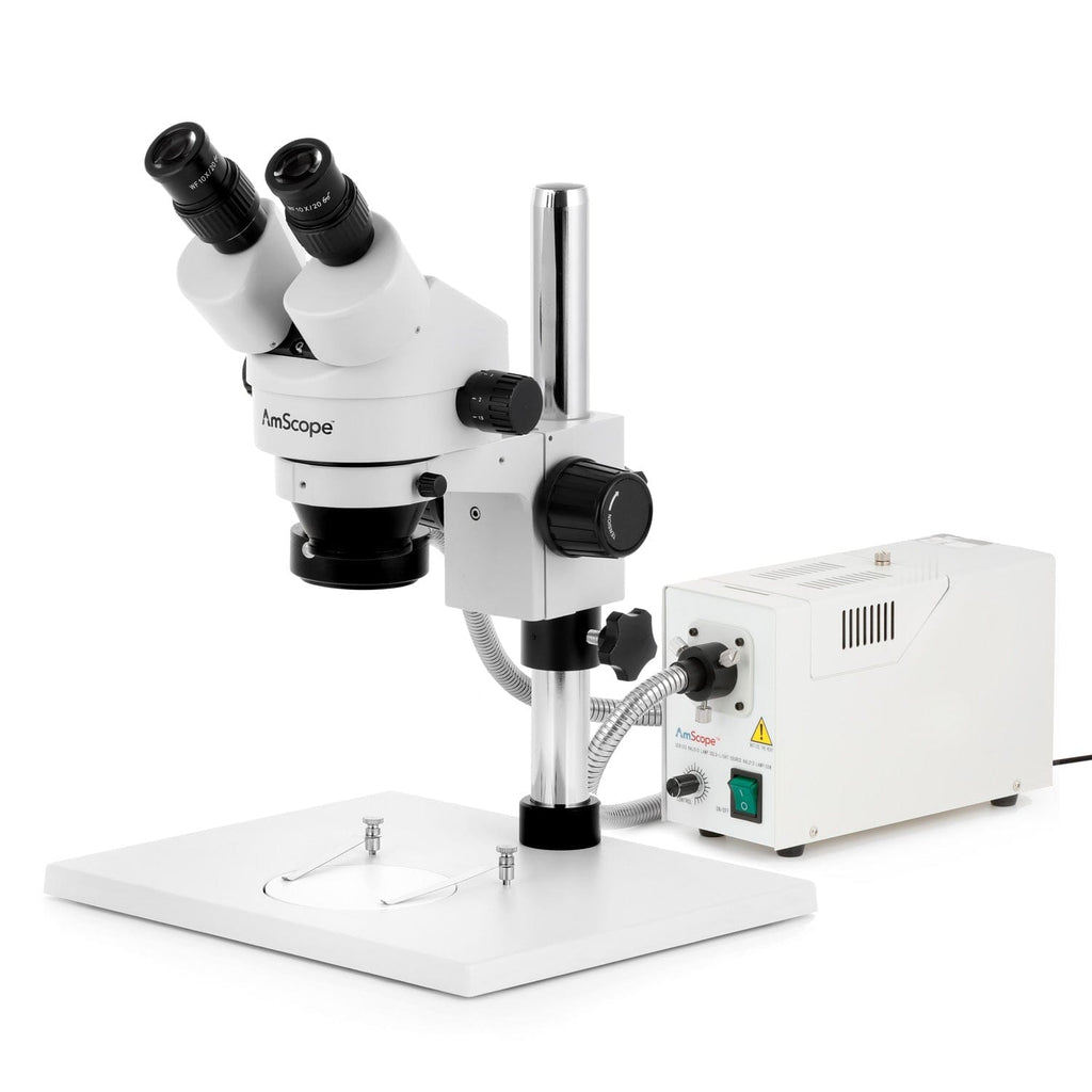 AmScope SM-1 Series Zoom Binocular Stereo Microscope with 150W Halogen