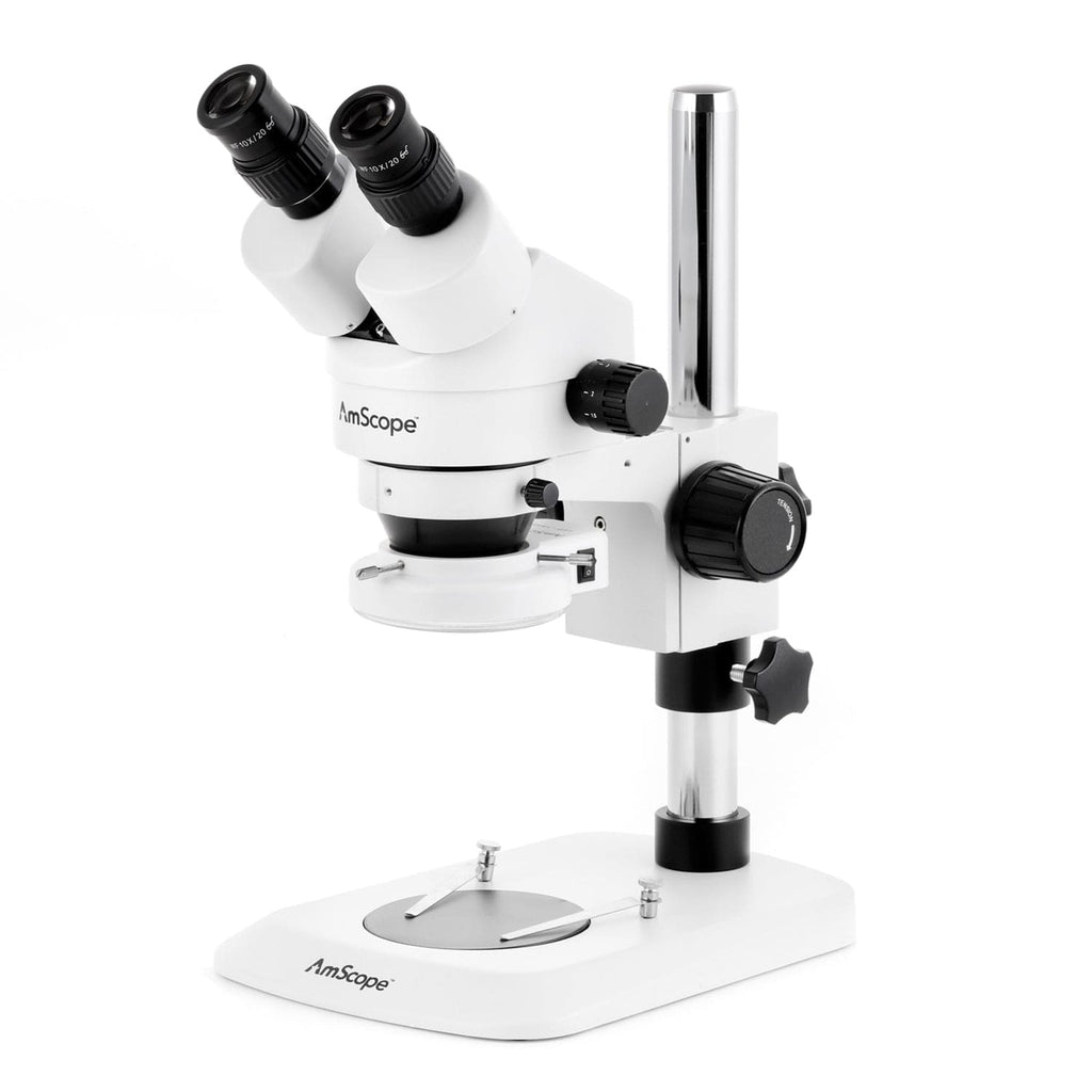 AmScope SM-1 Series Zoom Binocular Stereo Microscope with 144 LED Comp