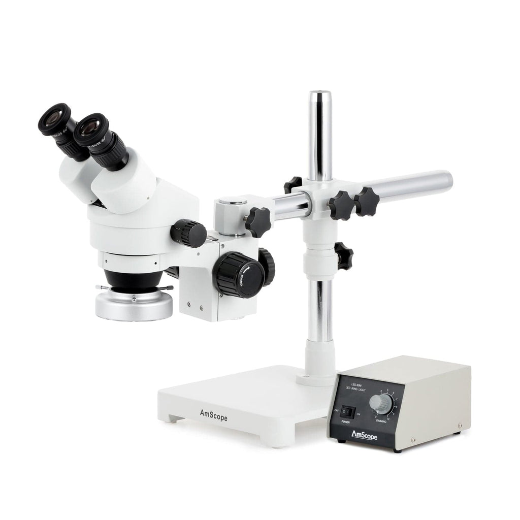 AmScope SM-3 Series Zoom Binocular Stereo Microscope with Heavy Duty 8