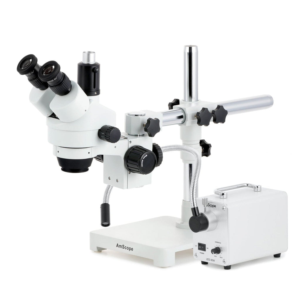 AmScope SM-3 Series Simul-Focal Zoom Trinocular Stereo Microscope with