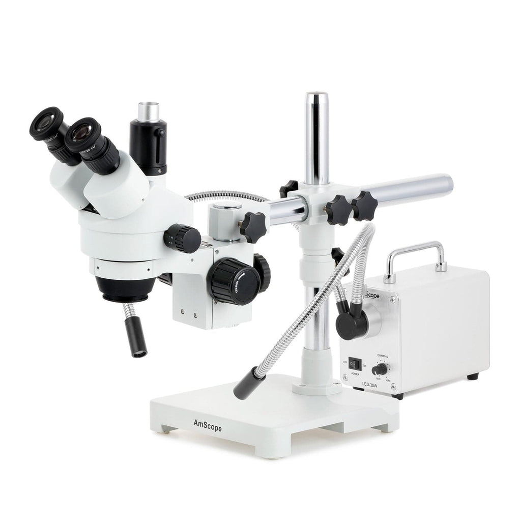 AmScope SM-3 Series Simul-Focal Zoom Trinocular Stereo Microscope with