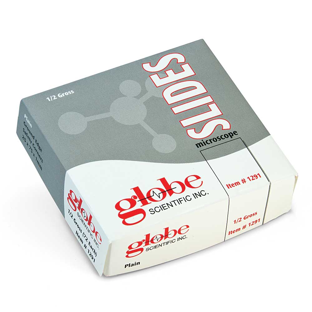Globe Scientific Glass Diamond Essentials Microscope Slides with Safet ...