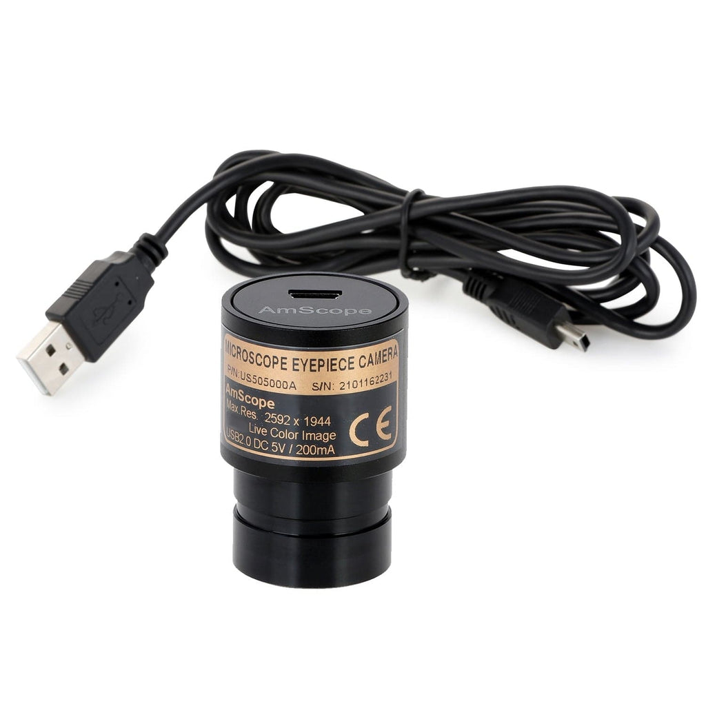 AmScope M500 Series LED Student Monocular Compound Microscope with Mec