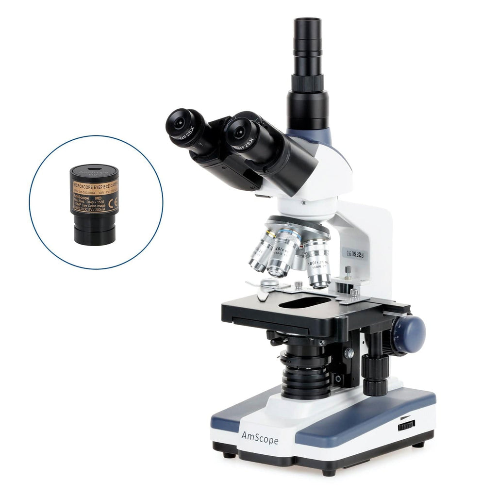 AmScope T120 Series Student and Professional Trinocular Compound Micro
