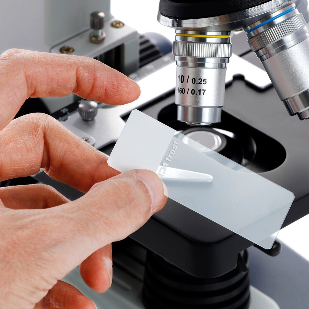 AmScope 50pc Blank Slides with Polysine Coating