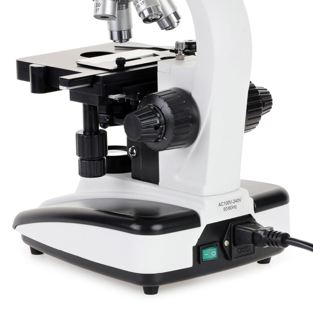 AmScope D130 Series LED Dual View Monocular Compound Microscope 40X-10
