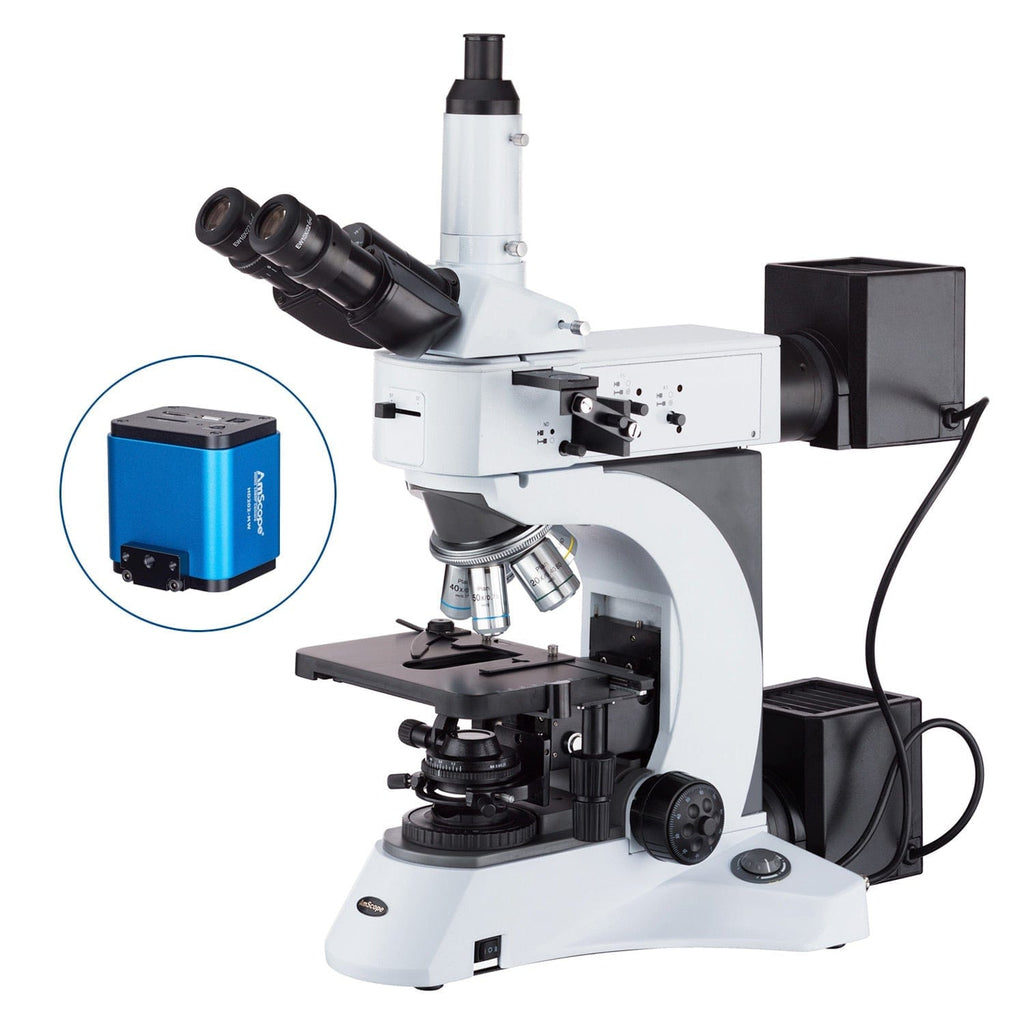 AmScope ME520 Series Infinity-Corrected Darkfield Polarizing Metallurg