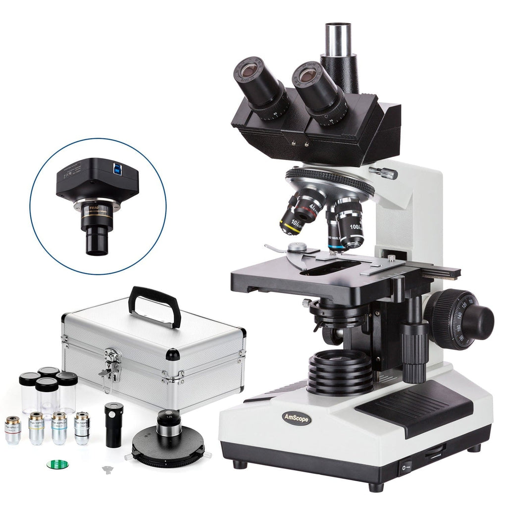 AmScope T390 Series Phase-Contrast Biological Trinocular Compound Micr