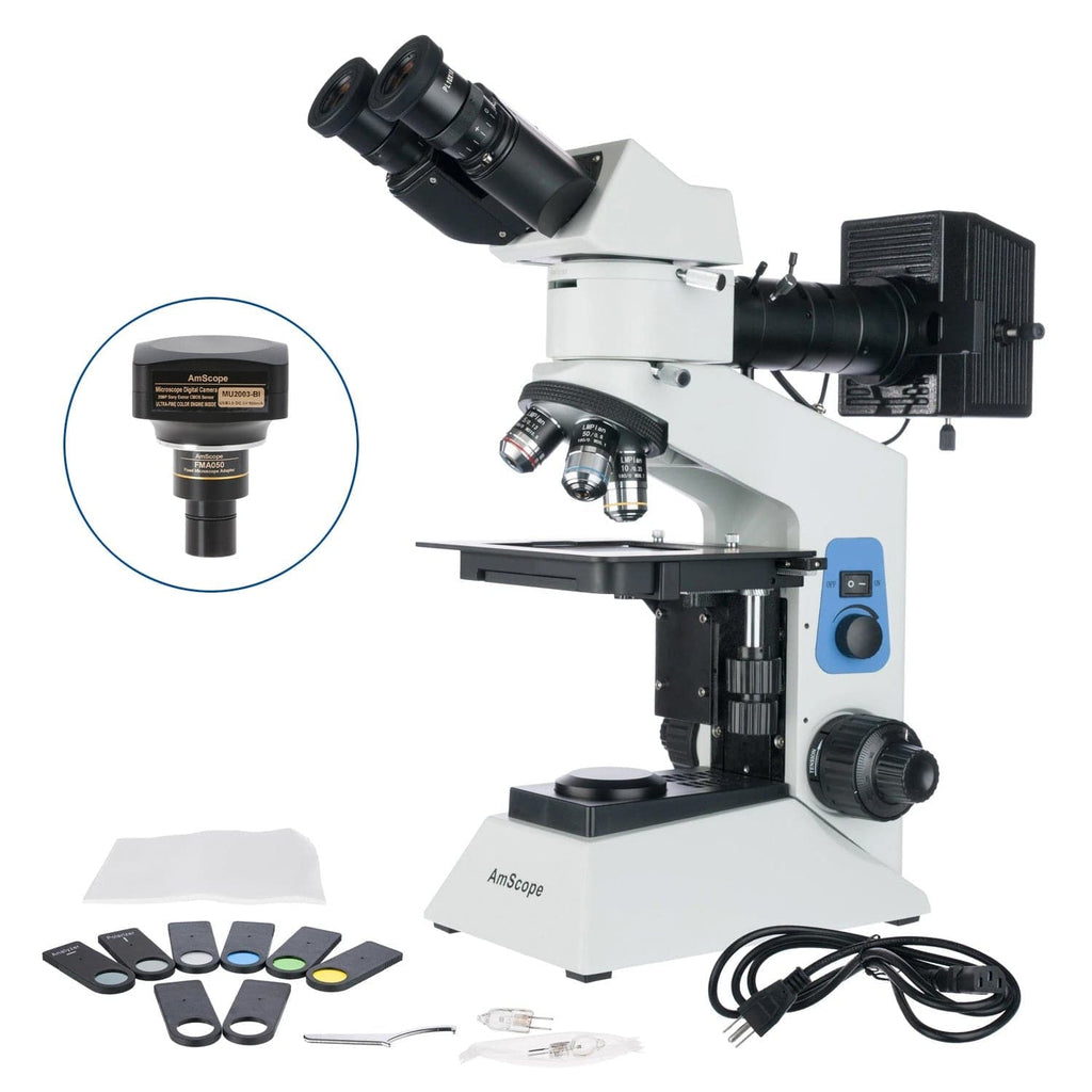AmScope ME580 Series Metallurgical Uprigh Binocular Compound Microscop