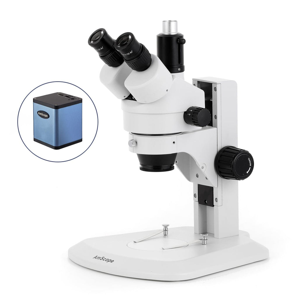 AmScope SM-1 Series Zoom Trinocular Stereo Microscope with 56 LED Comp