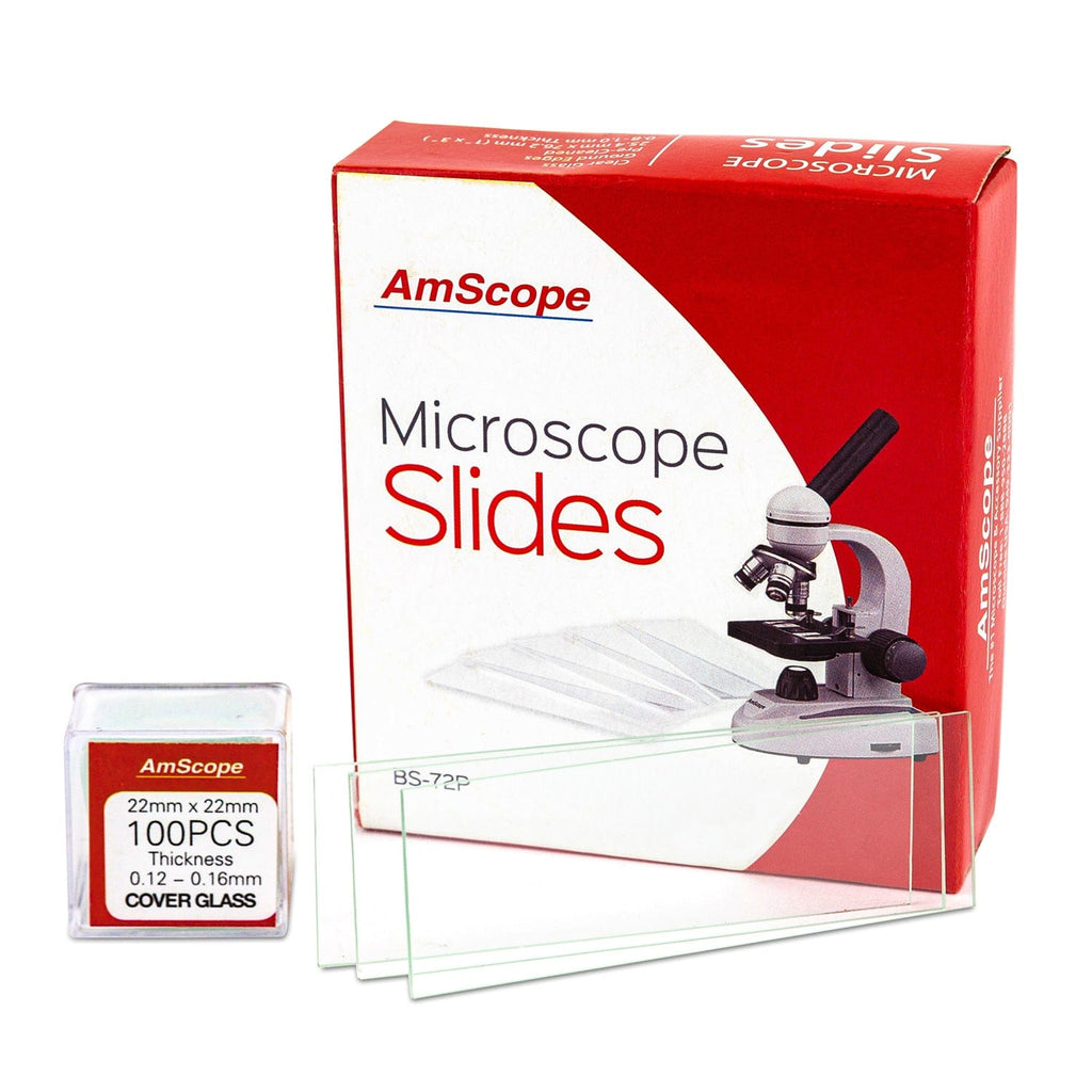 Home School Science Supplies AmScope 25 Prepared Set With 72 Blank ...