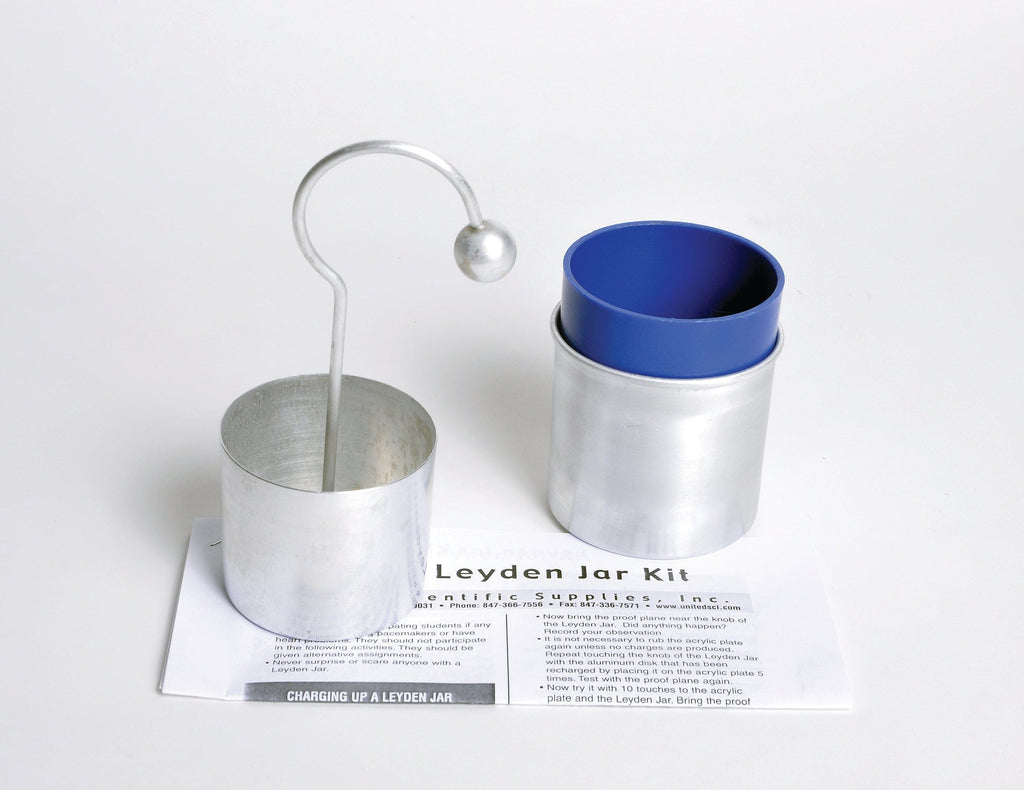 United Scientific Leyden Jar, 6" Tall, 3-1/4" In Dia – AmScope