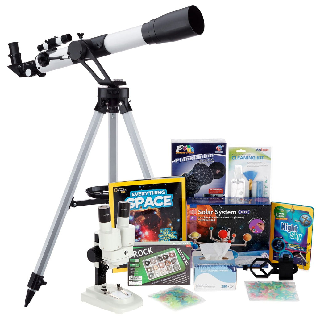 AmScope Kid's Telescope Beginner Astronomer Series featuring 350X 700x
