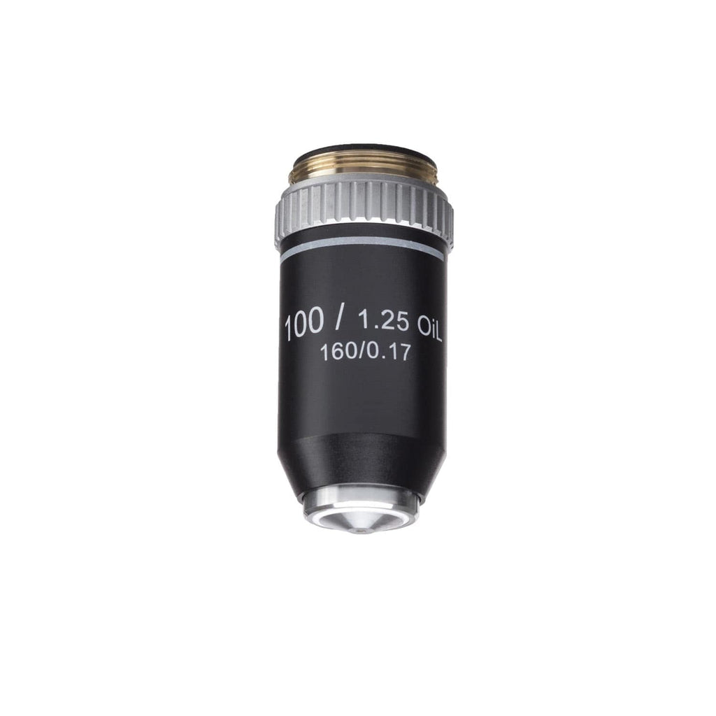 AmScope 100X Achromatic Microscope Oil Immersion Objective with Black
