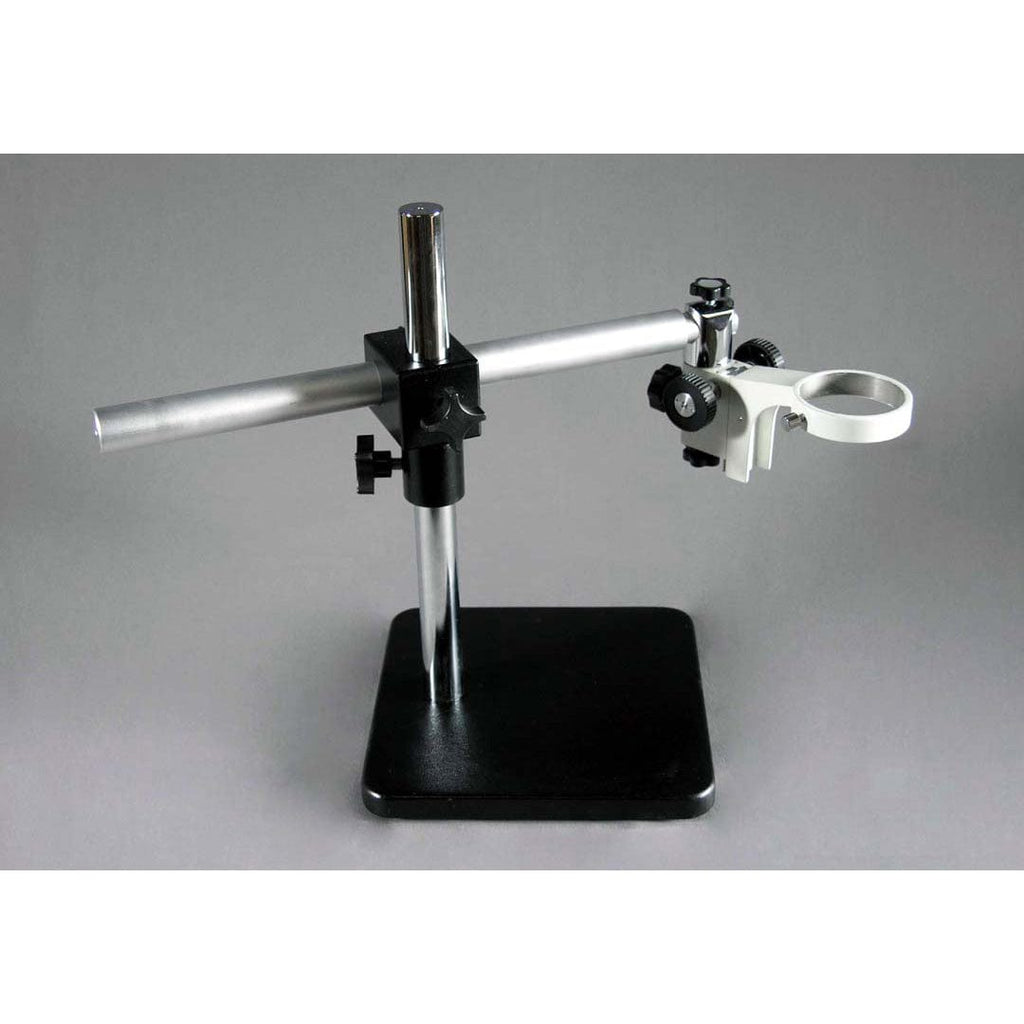 AmScope Single Arm Boom Stand for Stereo Microscopes - Aluminum Arm, T
