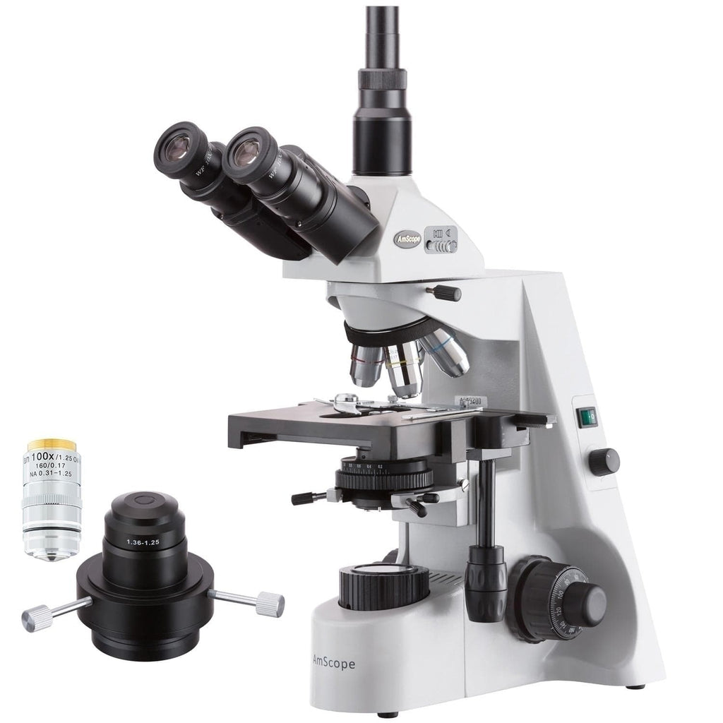 AmScope T660 Series Biological Trinocular Compound Microscope with Dar