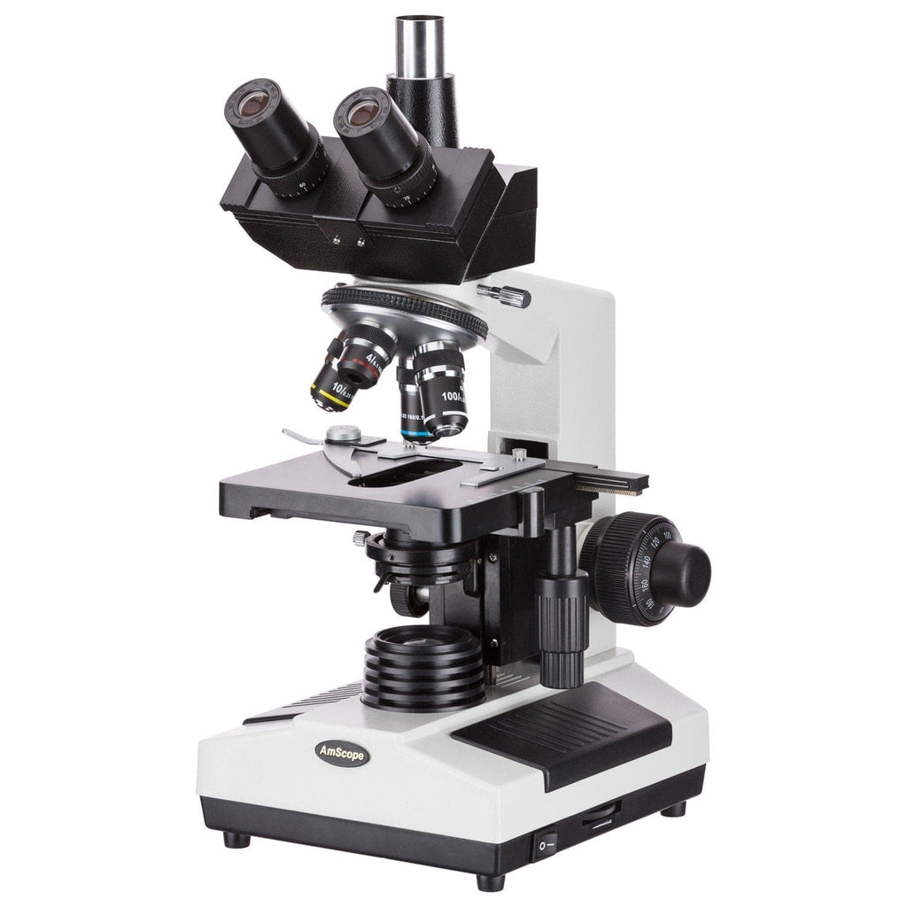 AmScope T390 Series Biological Trinocular Compound Microscope with 20W